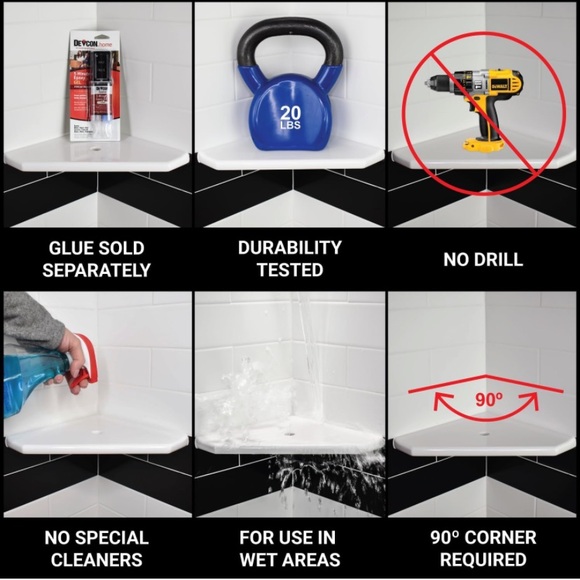 Bath | New Open Box Corner Shower Footrest Shower Shaving Shelf For ...